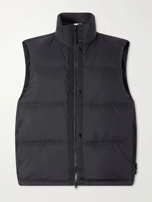 Stone Island Matt Quilted Ripstop Down Gilet - Black