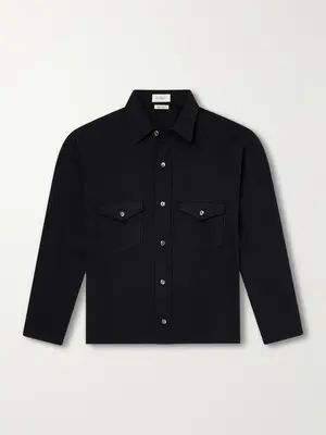 SECOND / LAYER Field Cotton-twill Shirt - Black