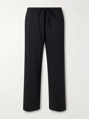 SECOND / LAYER Straight-leg Drawstring Lyocell-twill Trousers