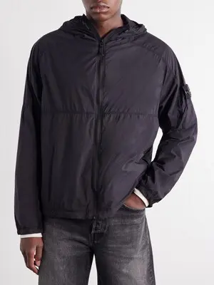 Stone Island Hooded Shell Jacket - Black