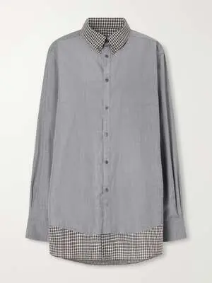 MAISON MARGIELA Double-layer Cotton-jersey Shirt - Gray