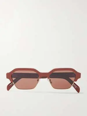 Celine Square-frame Acetate Sunglasses - Brown