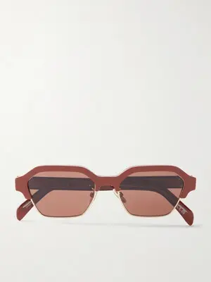 Celine Square-frame Acetate Sunglasses - Brown
