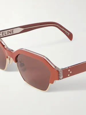 Celine Square-frame Acetate Sunglasses - Brown
