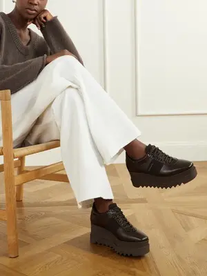 Stella McCartney Snake-effect Leather Sneakers