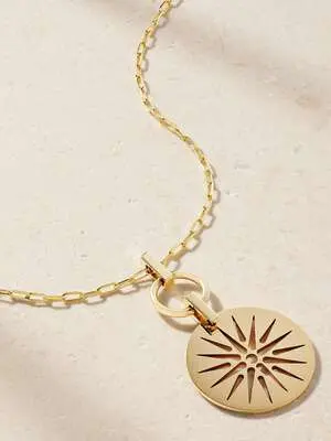 DIANE KORDAS Vergina Sun Nomad 14-karat Pendant Necklace - Gold