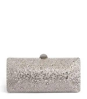 Rodo Satin Crystal-embellished Clutch Bag