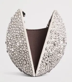 Rodo Satin Crystal-embellished Clutch Bag
