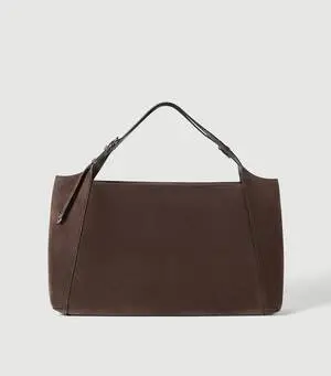 Brunello Cucinelli Suede Sartorial Shopper Tote Bag