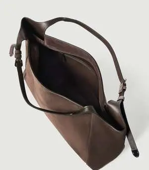 Brunello Cucinelli Suede Sartorial Shopper Tote Bag