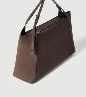Brunello Cucinelli Suede Sartorial Shopper Tote Bag