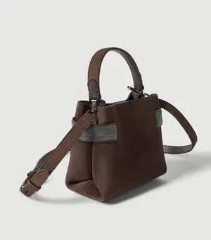 Brunello Cucinelli Small Suede Essence Top-handle Bag