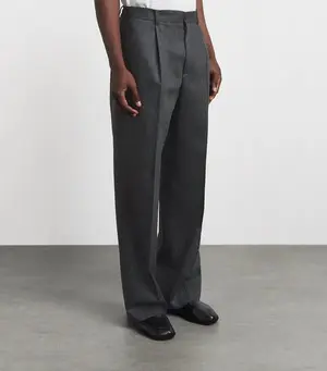 FRAME Wool Pinstripe Wide-leg Trousers