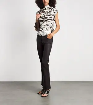 Paige Coated Laurel Canyon Bootcut Jeans