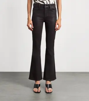Paige Coated Laurel Canyon Bootcut Jeans