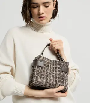 Brunello Cucinelli Small Tweed Essence Cross-body Bag