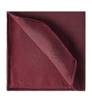 Brunello Cucinelli Silk Pocket Square - Grey