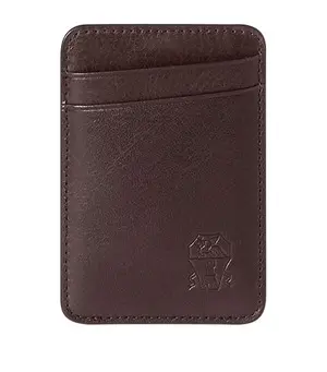Brunello Cucinelli Leather Card Holder - Brown