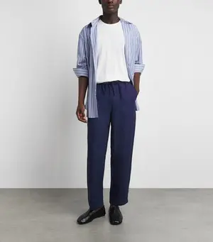 FRAME Linen Drawstring Trousers