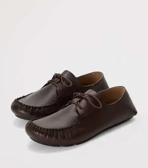 Loewe Leather Rambla Boat Shoes