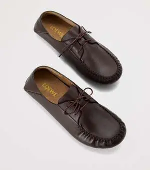 Loewe Leather Rambla Boat Shoes