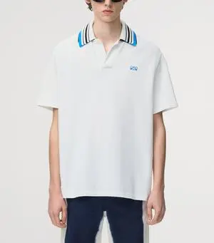 Loewe Stretch-cotton Polo Shirt - White