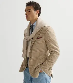 Brunello Cucinelli Wool-cashmere-blend Check Blazer