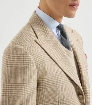 Brunello Cucinelli Wool-cashmere-blend Check Blazer