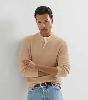 Brunello Cucinelli Cashmere Button-up Sweater - Beige