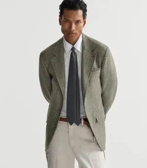 Brunello Cucinelli Wool-cashmere-blend Check Blazer