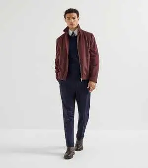 Brunello Cucinelli Virgin Wool Bomber Jacket