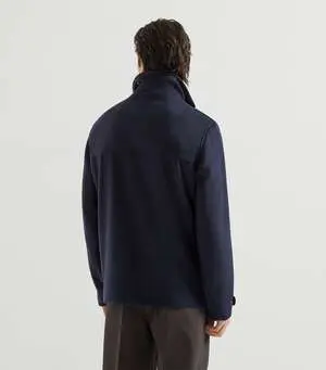 Brunello Cucinelli Virgin Wool Leather-trim Field Jacket