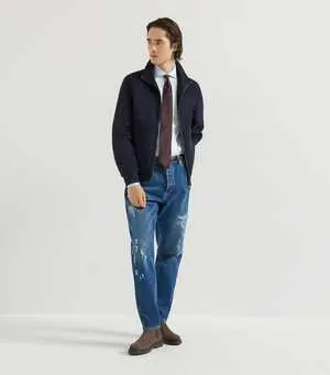 Brunello Cucinelli Cashmere Reversible Check Jacket
