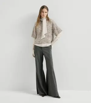 Brunello Cucinelli Wool-cashmere Flare Tailored Trousers