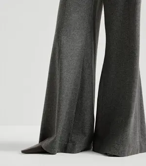 Brunello Cucinelli Wool-cashmere Flare Tailored Trousers