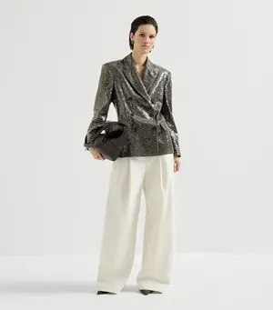 Brunello Cucinelli Virgin Wool Sequin Blazer