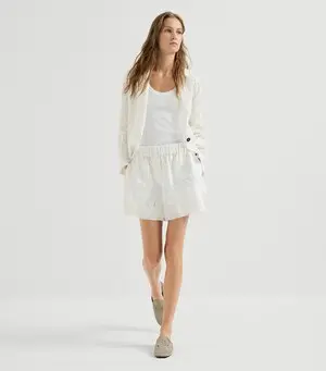 Brunello Cucinelli Cotton Organza Bermuda Shorts
