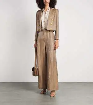 L'Agence Linen-blend Inez Blazer