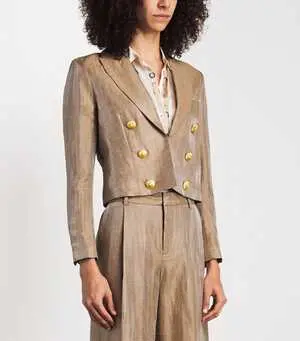 L'Agence Linen-blend Inez Blazer