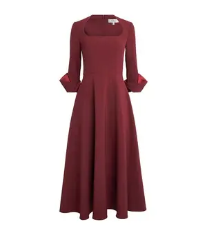 Safiyaa Crepe A-line Midi Dress