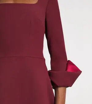 Safiyaa Crepe A-line Midi Dress