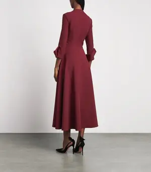 Safiyaa Crepe A-line Midi Dress