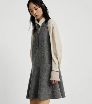 Brunello Cucinelli Virgin Wool Mini Dress