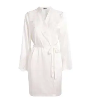 MARJOLAINE Silk Tess Robe - Ivory