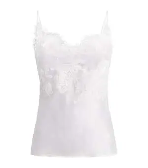 MARJOLAINE Silk Floral Tess Camisole - Ivory