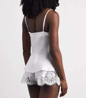 MARJOLAINE Silk Floral Tess Camisole - Ivory