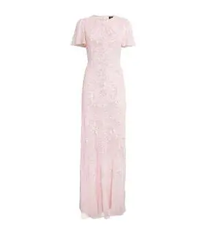 NEEDLE & THREAD Georgette Freya Gown - Pink