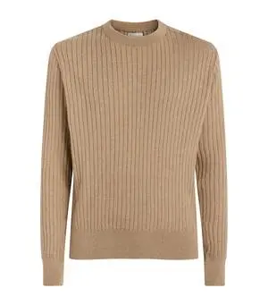 Oliver Peoples Organic Cotton Ribbed Blenheim Sweater - Brown