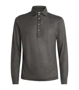 Marco Pescarolo Cashmere Long-sleeve Polo Shirt