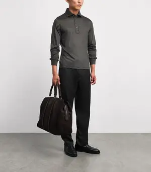Marco Pescarolo Cashmere Long-sleeve Polo Shirt